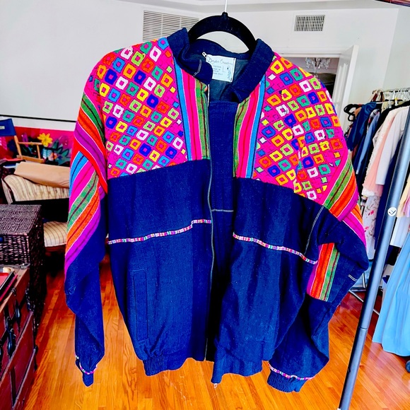 Jackets & Coats | Vintage Handmade Guatemalan Embroideredborder Traders ...
